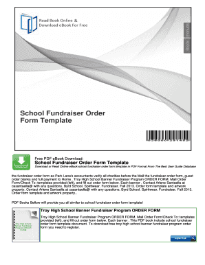 Fillable Online School Fundraiser Order Form Template - Fax Email Print ...