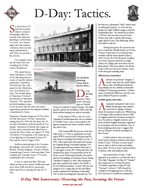 Fillable Online D-Day: Tactics Fax Email Print - pdfFiller