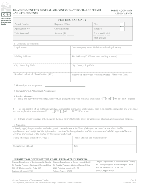 Fillable Online deq state or re-assingment to general air contaminant ...