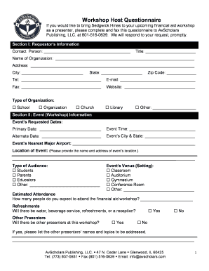Scholarship Questionnaire - Fill Online, Printable, Fillable, Blank ...
