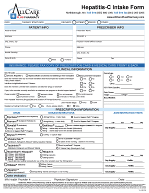 Fillable Online Hepatitis-C Intake Form Fax Email Print - pdfFiller