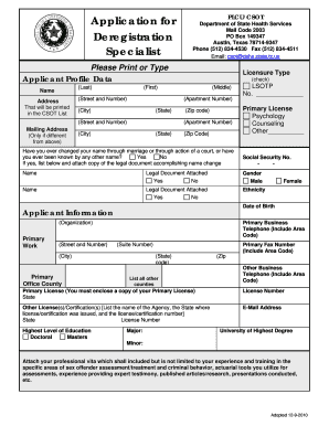 Fillable Online dshs texas Application for Department of State Health ...