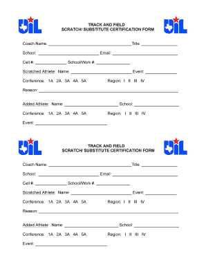 Fillable Online uiltexas UIL Track and Field Scratch Form - uiltexas ...