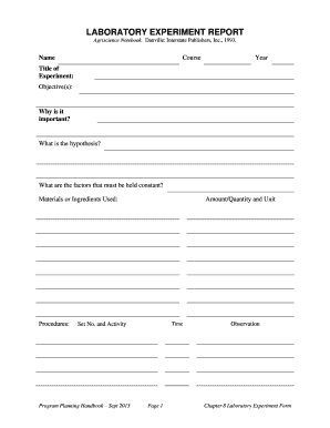 Fillable Online dese mo LABORATORY EXPERIMENT REPORT - Missouri Fax ...