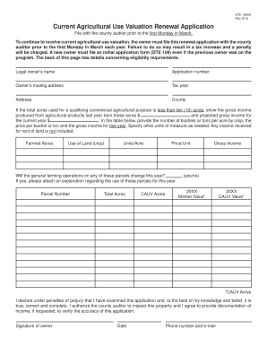 Fillable Online CAUV Renewal Application - Trumbull County Auditor Fax ...