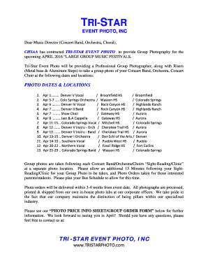 Fillable Online Tri-Star Event Photo Order Form - CHSAA Fax Email Print ...