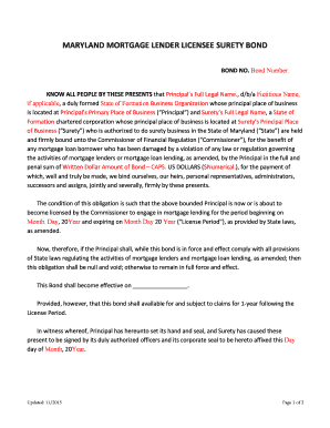 Fillable Online Bond form (PDF) - Surety Bonds Fax Email Print - pdfFiller