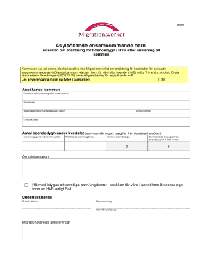 Fillable Online migrationsverket Application for residence permit to settle in Sweden ...