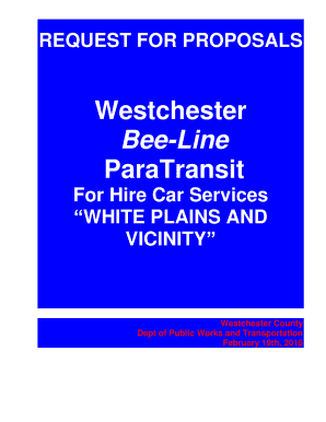 Fillable Online Bee-Line - Westchester County Fax Email Print - pdfFiller