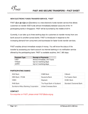 Fillable Online FAST AND SECURE TRANSFERS FACT SHEET Fax Email Print ...