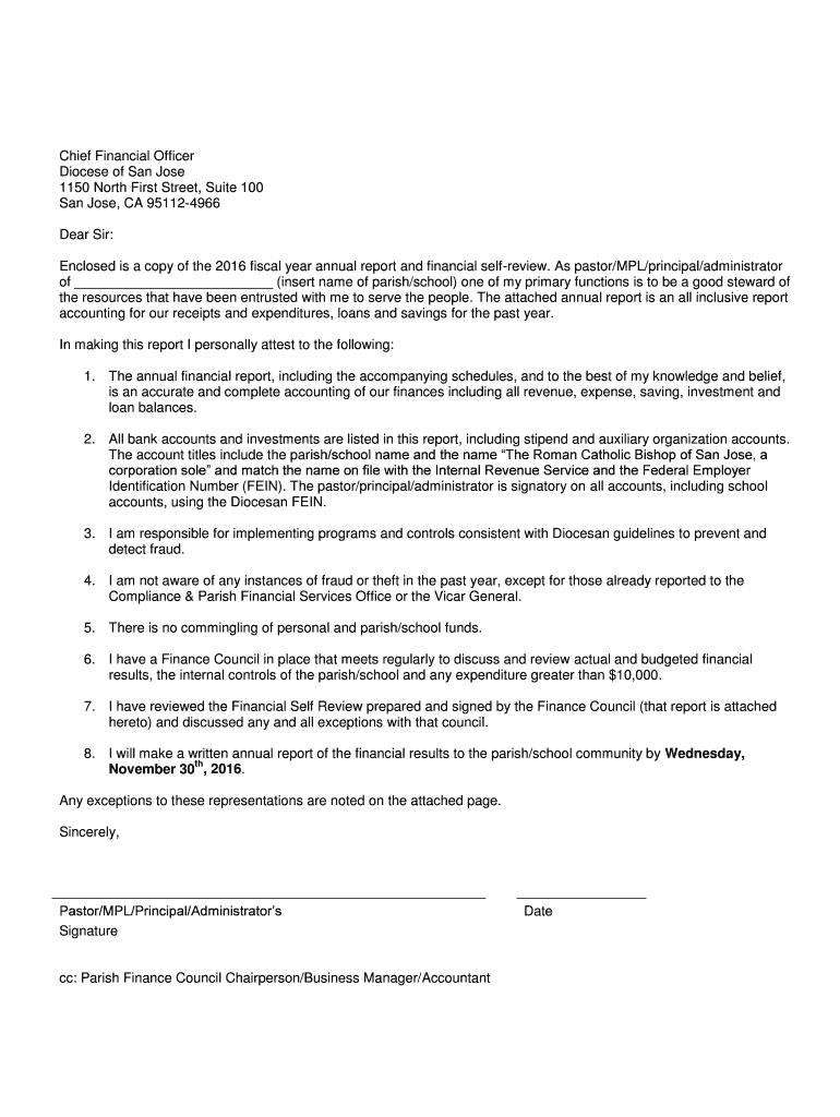 Fillable Online dsj Pastor Principal Representation Letter - Diocese of ...