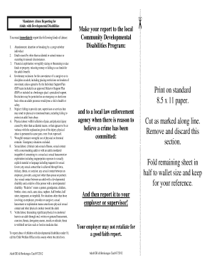 Fillable Online oregon Mandatory Abuse Reporting for Adults with ...