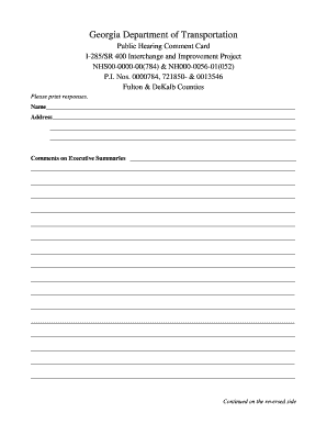 Fillable Online dot ga Georgia Department of Transportation - The GDOT ...