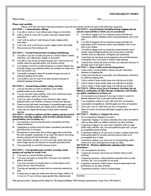 Fillable Online TMD Disability Form.pdf - Council for Ayurveda Research ...