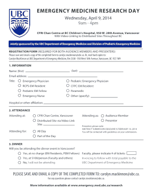 Fillable Online emergency med ubc Registration Form - Department of ...