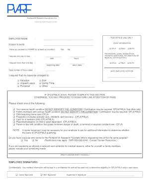 Fillable Online pvarf Employee Request for Leave of Absence - Portland ...