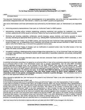 Fillable Online ADMINISTRATOR AUTHORIZATION FORM For the Swap Execution ... Fax Email Print ...