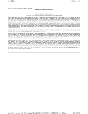 Fillable Online ex4 1.htm Page 1 of 16 - First Guaranty Bank Fax Email ...