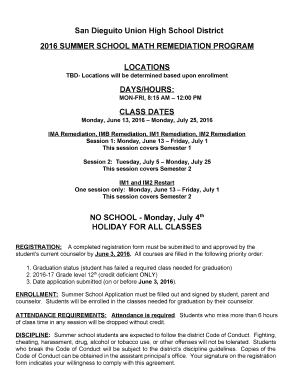 Fillable Online oc sduhsd San Dieguito Union High School District 2016 ...