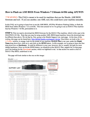 Fillable Online How to Flash an AMI BIOS From Windows 7 Ultimate 64 Bit ...