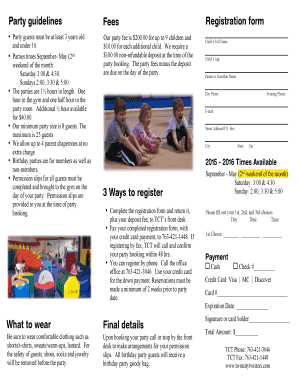 Fillable Online Party guidelines Fax Email Print - pdfFiller