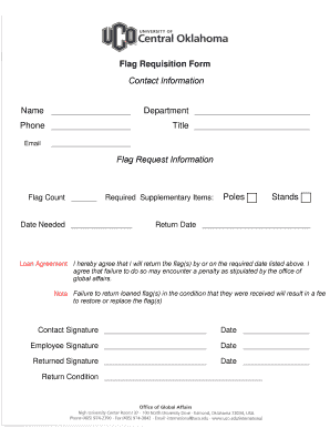Fillable Online oga uco Flag Requisition Form - Office of Global ...