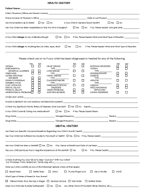 Fillable Online Child s Physician (Office and Doctor s Name) Fax Email ...