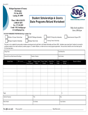Fillable Online SSG Refund Worksheet.pub Fax Email Print - pdfFiller