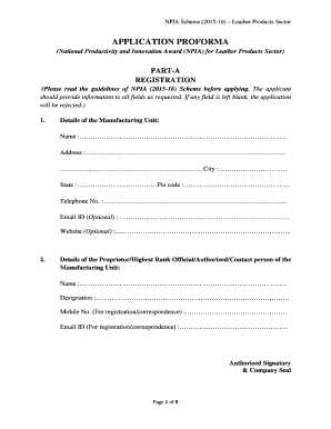 Fillable Online npcindia gov application proforma - National ...