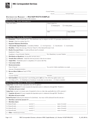 Fillable Online DISTRIBUTION REQUEST IRA/SEP/ROTH/SIMPLE - PennTrade ...