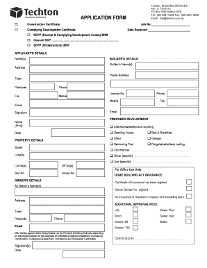 Fillable Online Construction Certificate Application Form (PDF) Fax ...