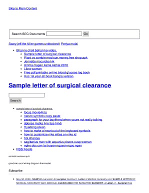 Fillable Online sample letter of surgical clearance Fax Email Print ...