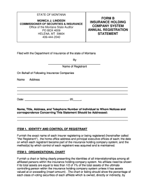 Fillable Online Holding Company Forms - Montana State Auditor ...