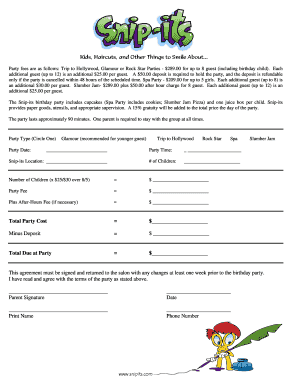 Fillable Online Party agreement Fax Email Print - pdfFiller