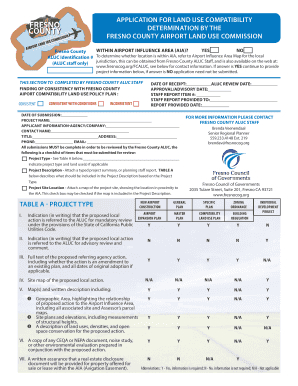 Fillable Online fresnocog Fresno County ALUC Project Review Form ...