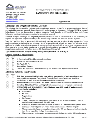 Fillable Online Landscape and Irrigation Permit Application - cityofmlt ...