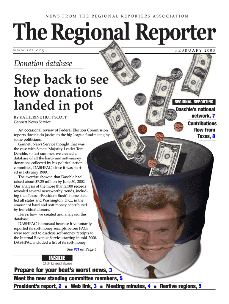 Fillable Online rra February Regional Reporter - Regional Reporters ...