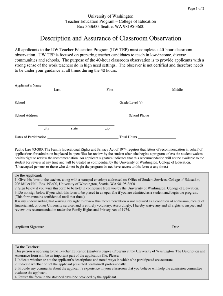 Fillable Online Teacher Education Program College of Education Fax Email Print - pdfFiller