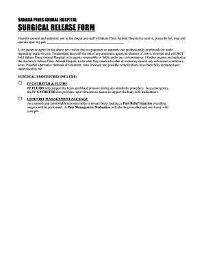 Fillable Online SURGICAL RELEASE FORM - saharapinesah.com Fax Email ...