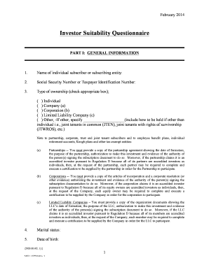 Fillable Online Investor Suitability Questionnaire - S3 amazonaws com Fax Email Print - pdfFiller