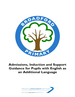 Fillable Online broadford havering sch Admission and Induction Guidance ...