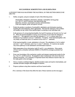 Fillable Online xula NUCLEOPHILIC SUBSTITUTION AND ELIMINATION A ...