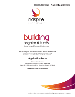 Fillable Online Application Form - indspire.ca Fax Email Print - pdfFiller