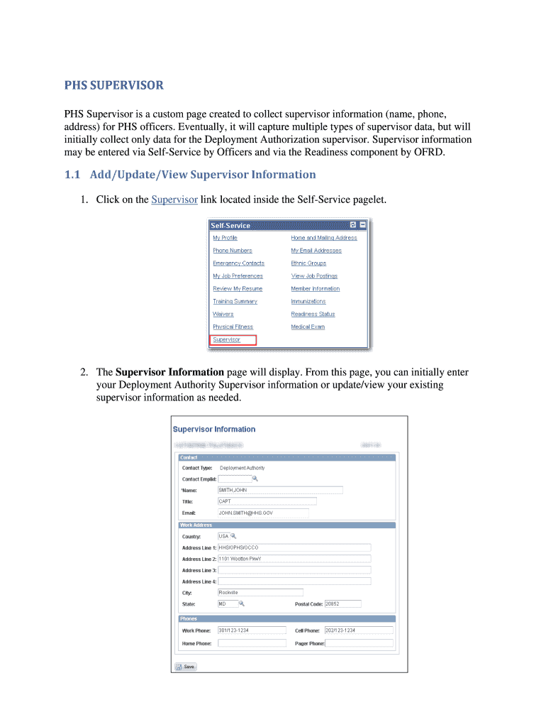 Fillable Online uscg PHS SUPERVISOR - uscg Fax Email Print - pdfFiller