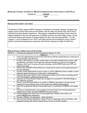 Fillable Online The Resource Family Approval (RFA) Program is committed ...