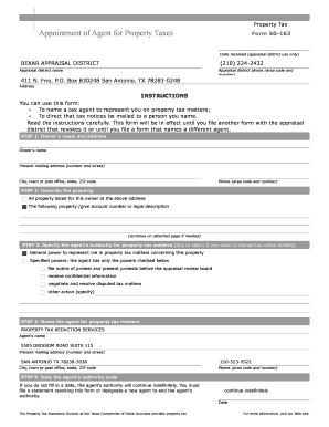 Fillable Online Appointment of Agent for Property Taxes Form... Fax ...