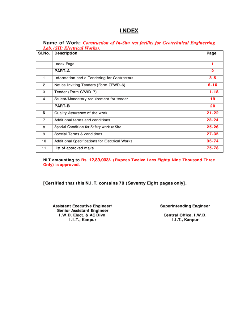 Fillable Online iitk ac INDEX www.iitk.ac.in - iitk ac Fax Email Print ...