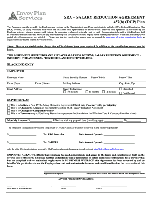 Fillable Online cabrillo SRA SALARY REDUCTION AGREEMENT 457(b) (DCP ...