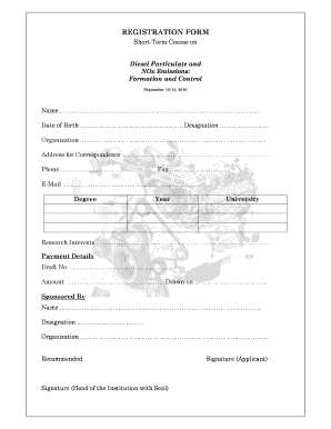 Fillable Online iitk ac REGISTRATION FORM - IIT Kanpur - iitk ac Fax ...
