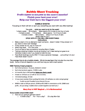 Fillable Online Bubble Sheet Tracking - annsachievers.com Fax Email ...